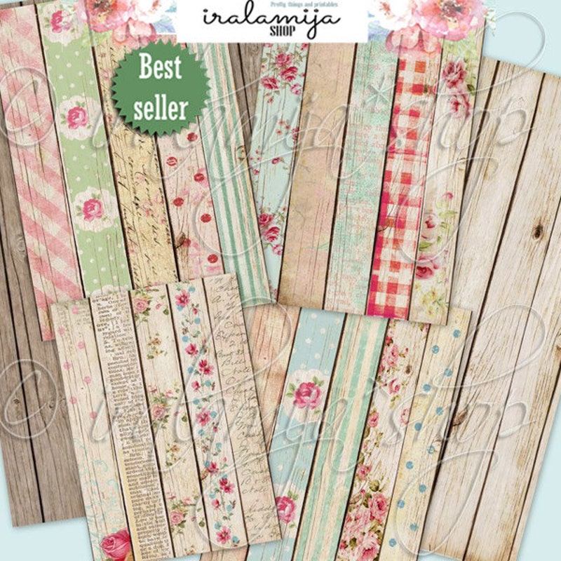 Wood Digital Paper - Etsy