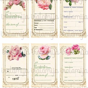 Printable Tags / Old Rose Tags / Printable Tags Images / Vintage Tags ...