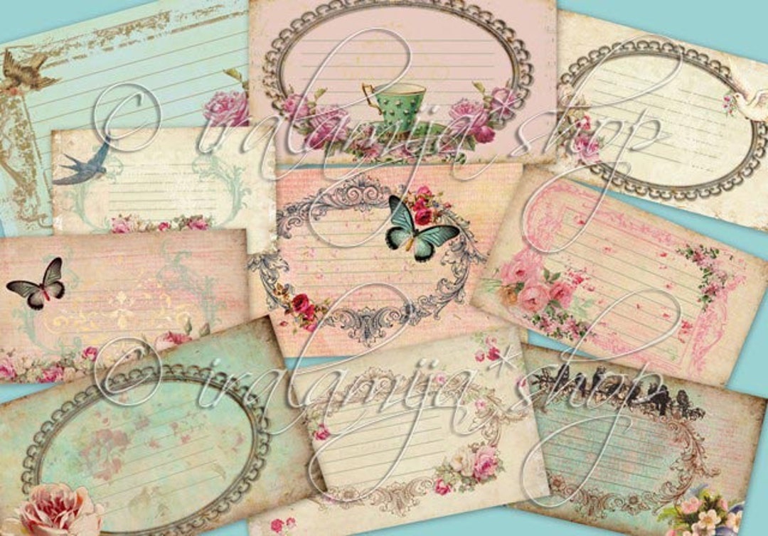 JOURNALING LABELS, Digital Images -printable, Digital Download, Vintage ...