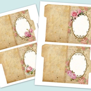 MINI FILE FOLDERS Printable Collage Digital Images -printable Download ...