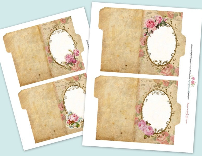 MINI FILE FOLDERS Printable Collage Digital Images -printable Download ...