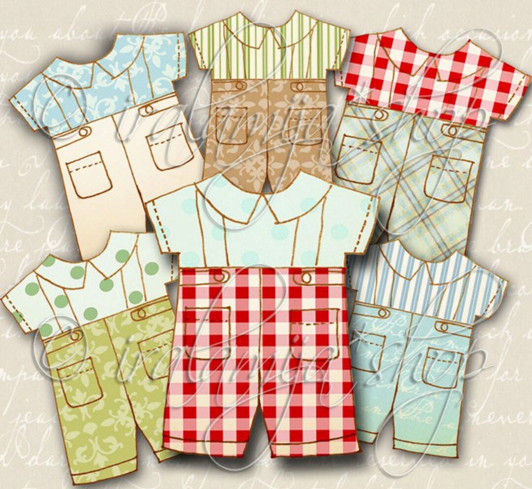 Digital Download VINTAGE BOY No. 1 Cut Out Printable Shabby Style Junk ...