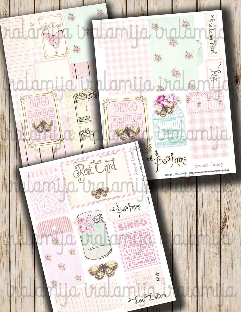 Printable Paper / SWEET CANDY Digital Images -printable Download File ...