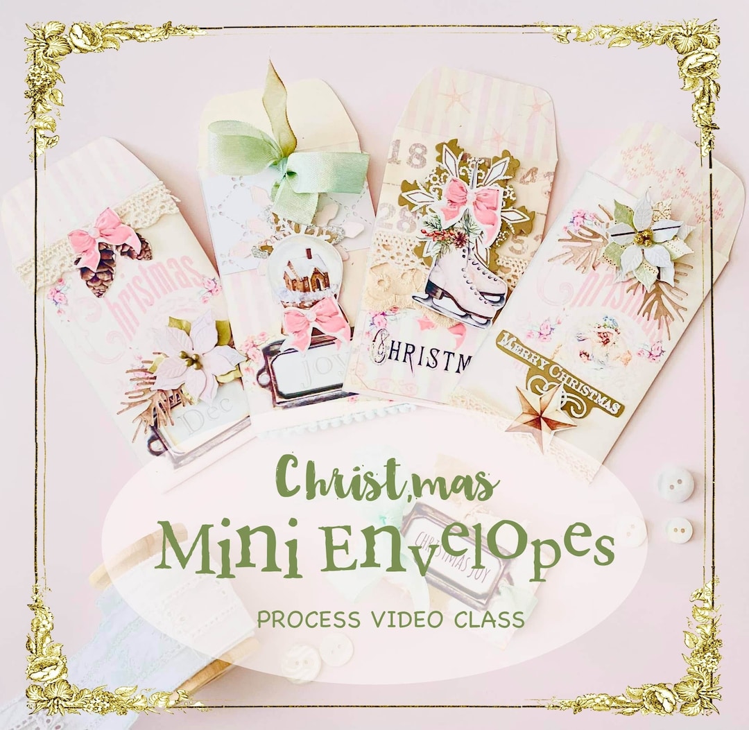 Christmas Envelopes TUTORIAL, Digital Download, MINI Envelopes Class ...