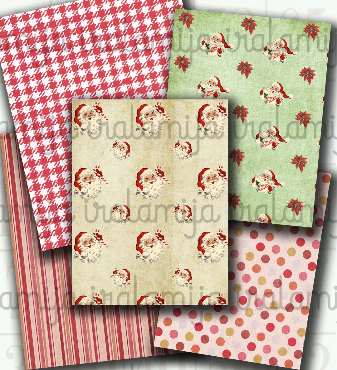 CHRISTMAS EVE PAPERS Digital Paper / Digital Images -printable Download ...