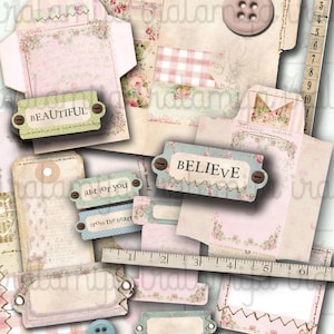SHABBY COTTAGE Digital Images- Printable Backgrounds-printable Download ...