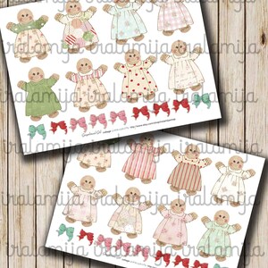 GINGERBREAD GIRL Printable Images /printable Download / Christmas ...