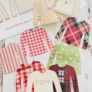 Printable Sweater / CHRISTMAS SWEATER/ Digital Images / Sweater Clip ...