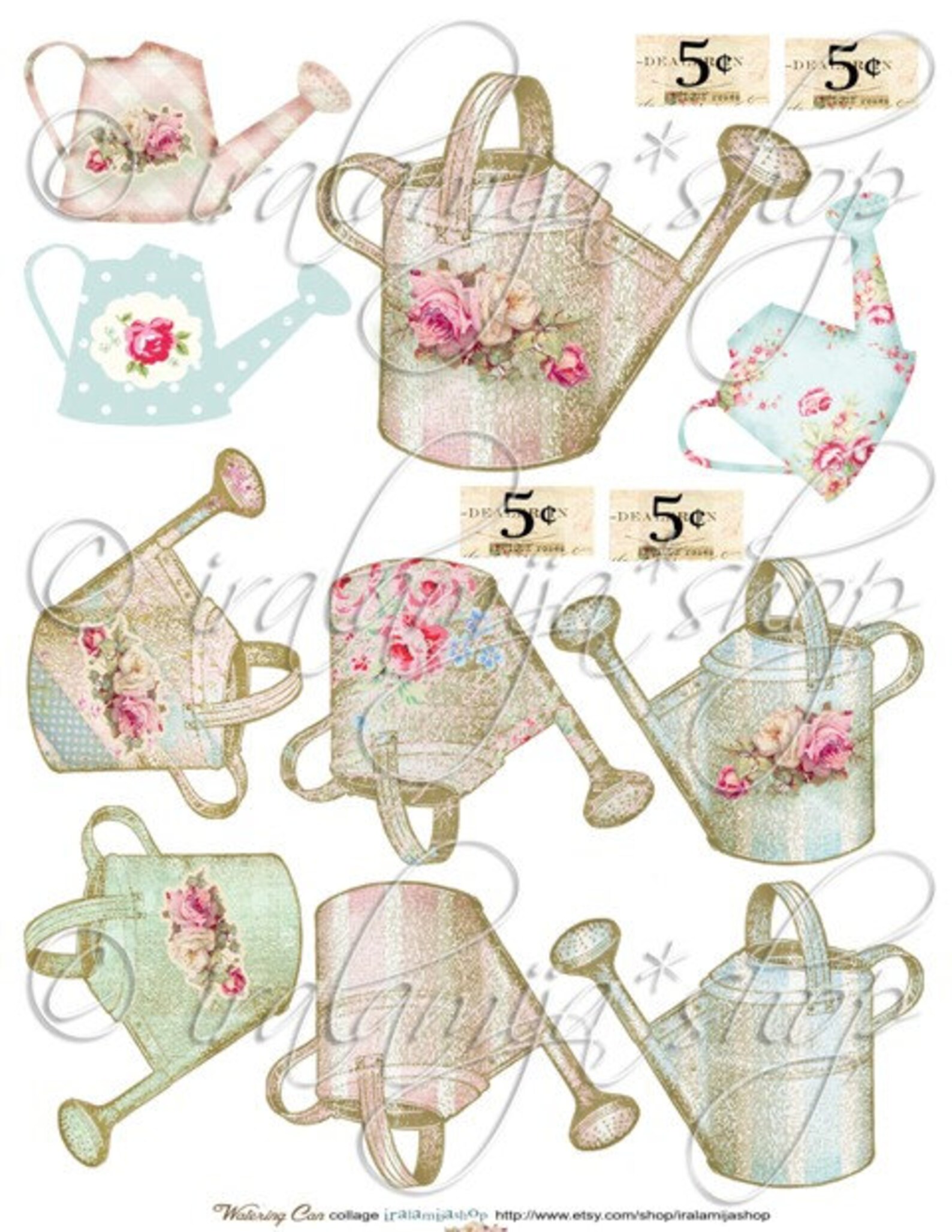 WATERING CAN Printable Images -printable Images / Watering Can / Water ...
