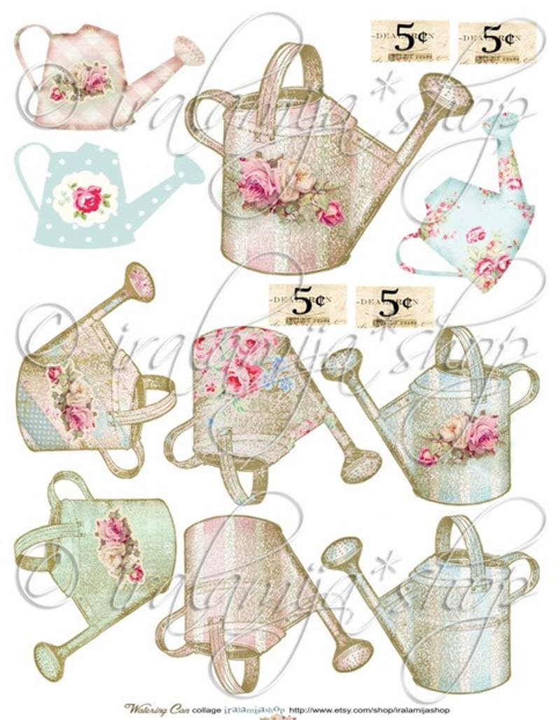 WATERING CAN Printable Images -printable Images / Watering Can / Water ...