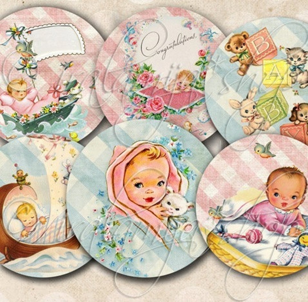 2.5 Inch Circles / BABY CIRCLES Collage Digital Images -printable ...