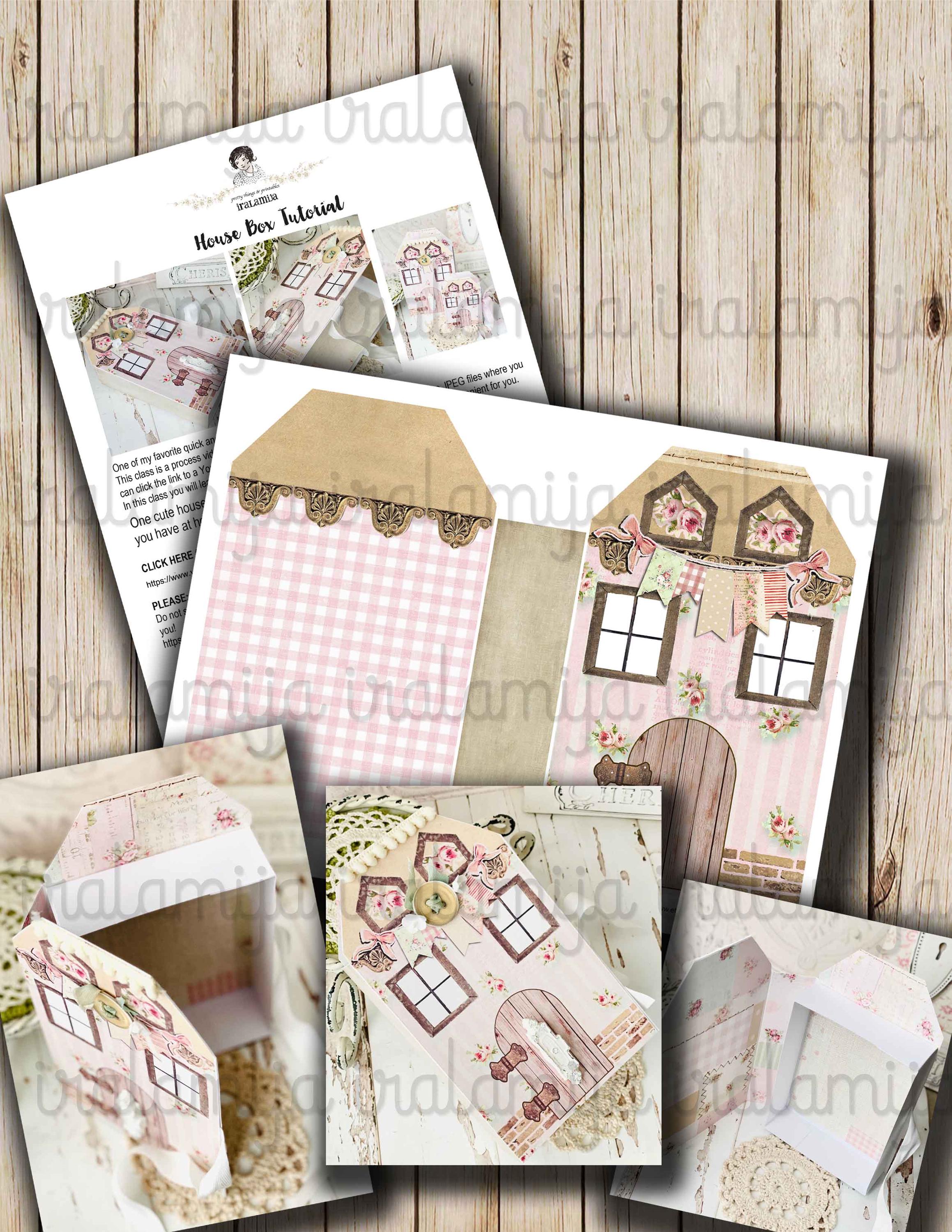 House Box TUTORIAL, DIY House Box, Mini Box, Handmade Paper Boxes ...