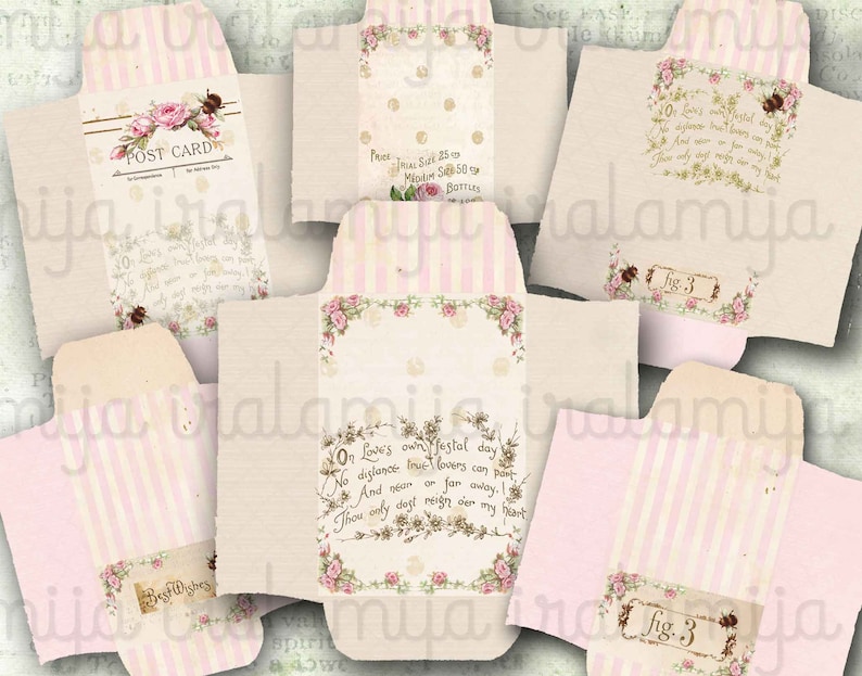 Printable ENVELOPES / FRENCH GARDEN Envelopes / Envelopes Digital ...