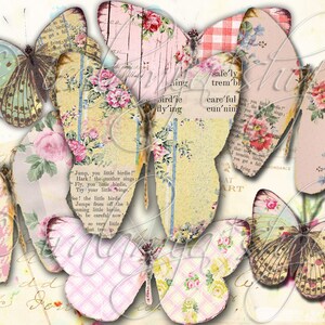 BUTTERFLIES No. 3 Printable Digital Images BUTTERFLIES Digital ...