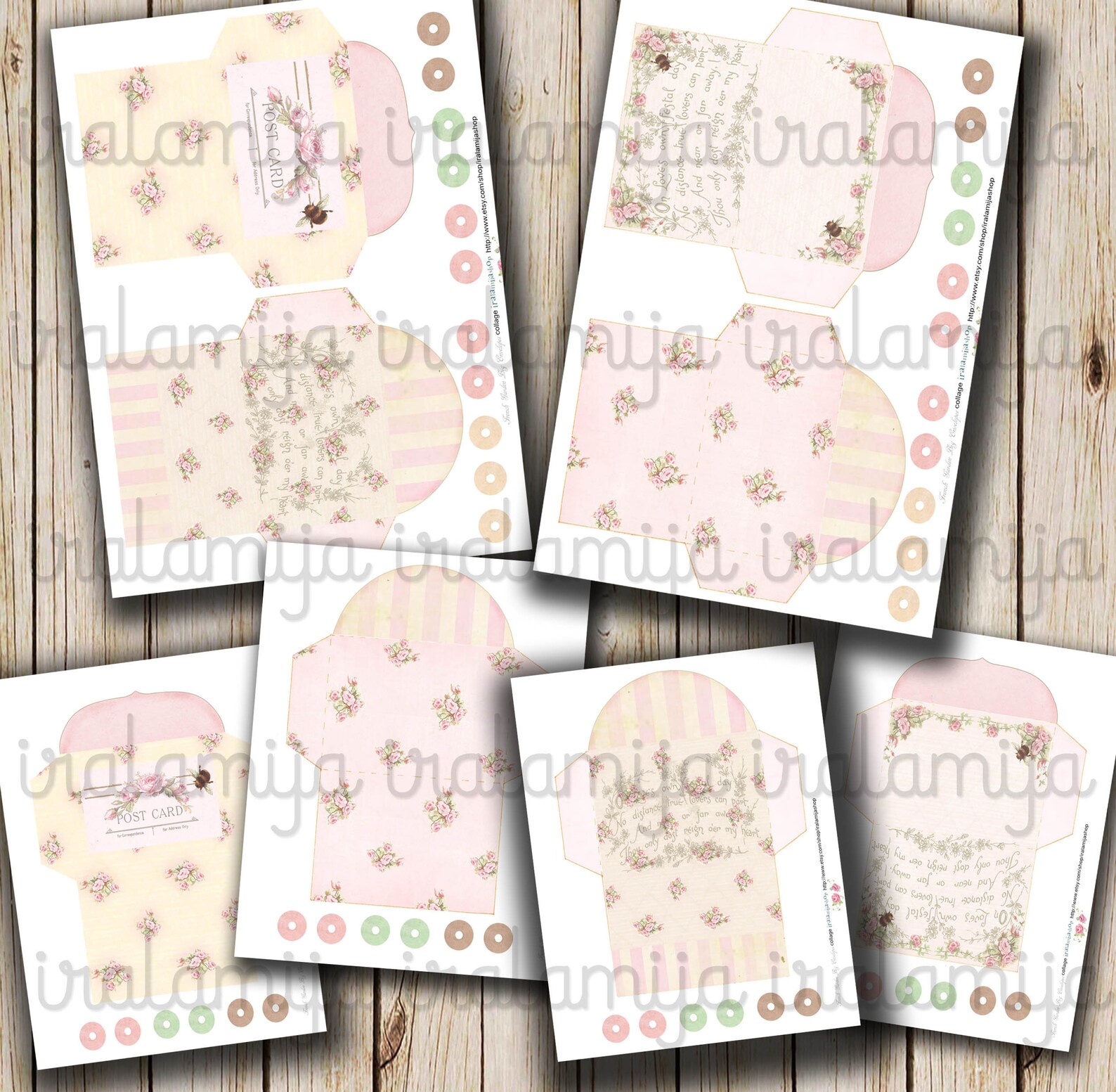 Printable ENVELOPES / FRENCH GARDEN Big Envelopes / Envelopes - Etsy