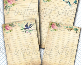 VINTAGE SCRIPT Collage Digital Images printable Download - Etsy