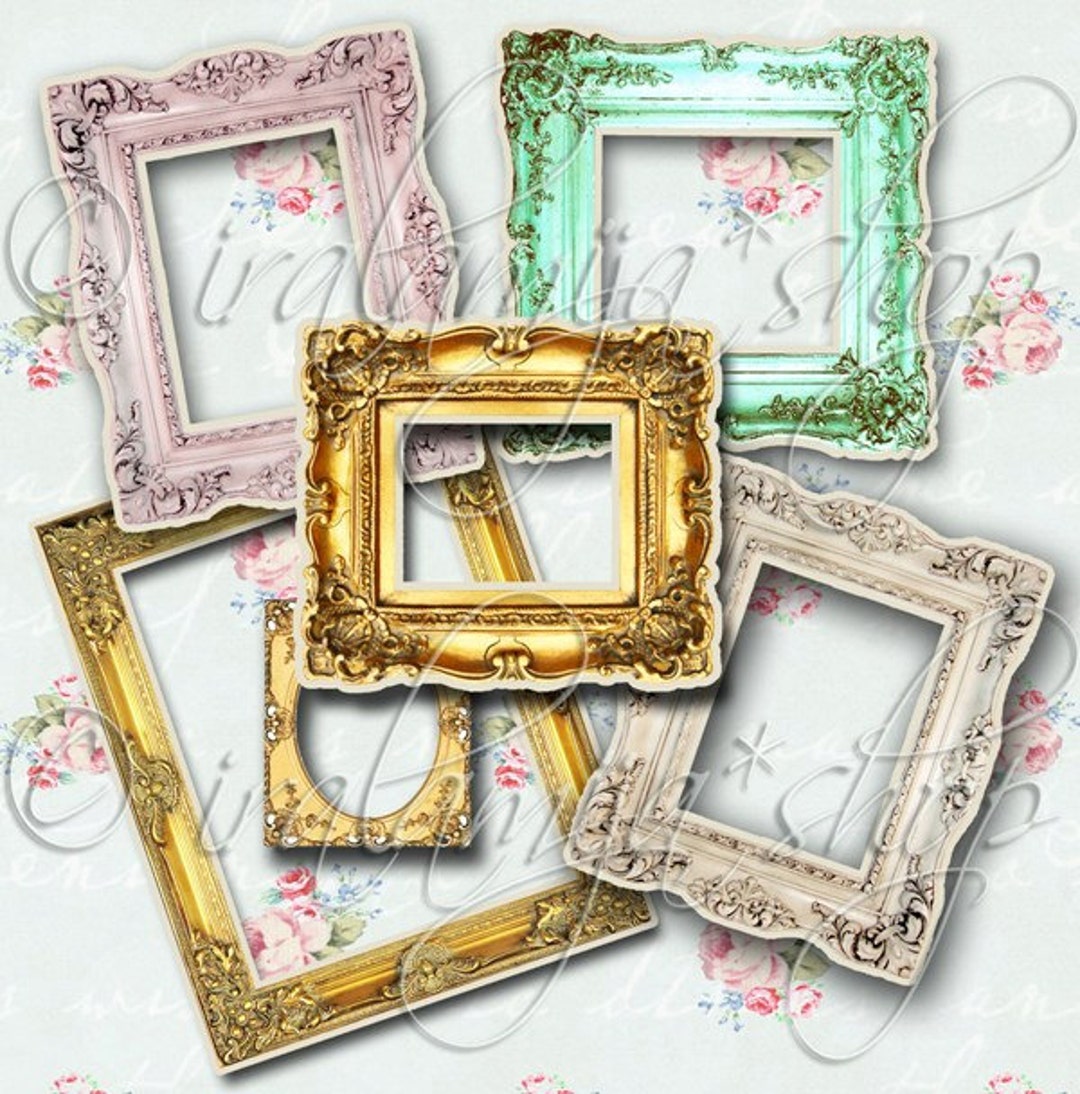 VINTAGE FRAMES Collage Digital Images - Printable Download File Digital ...
