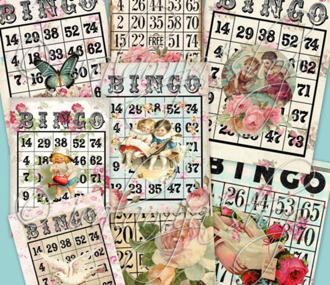 BINGO CARDS Digital Download, Bingo Digital, Paper, Junk Journal ...