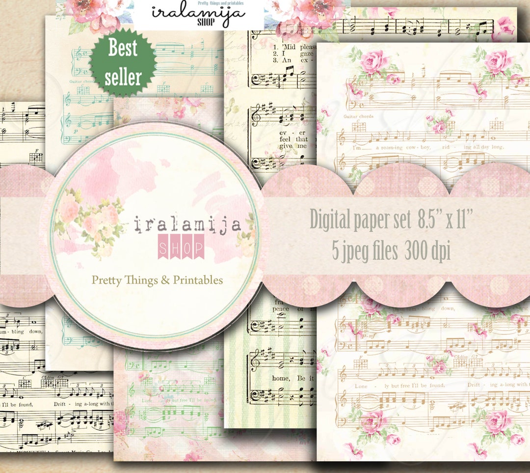 MUSIC Sheet / Music Notes / MUSIC SHEET 8.5" X 11" Music Sheet ...