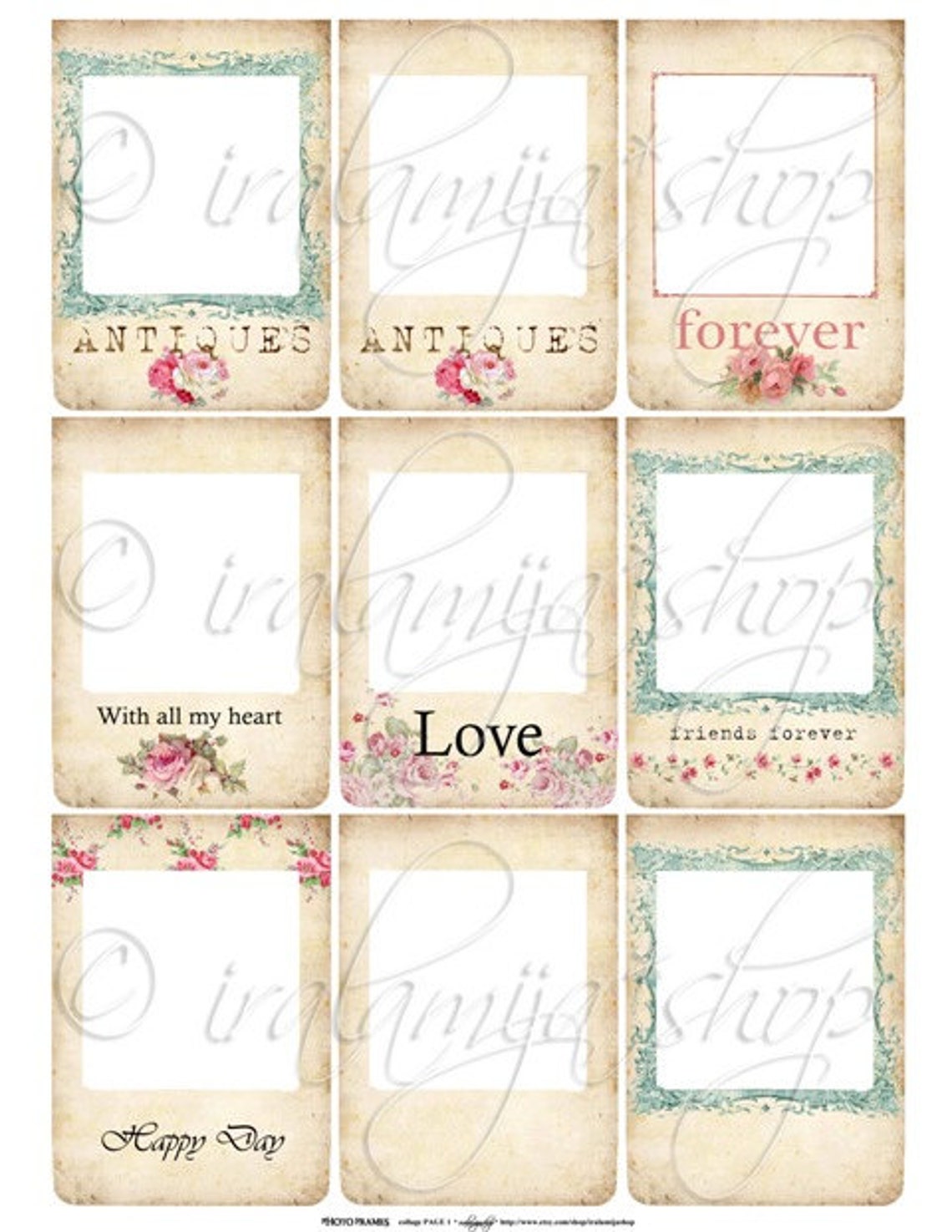 Printable Photo Frames / PHOTO FRAMES / Digital Images - Etsy Canada