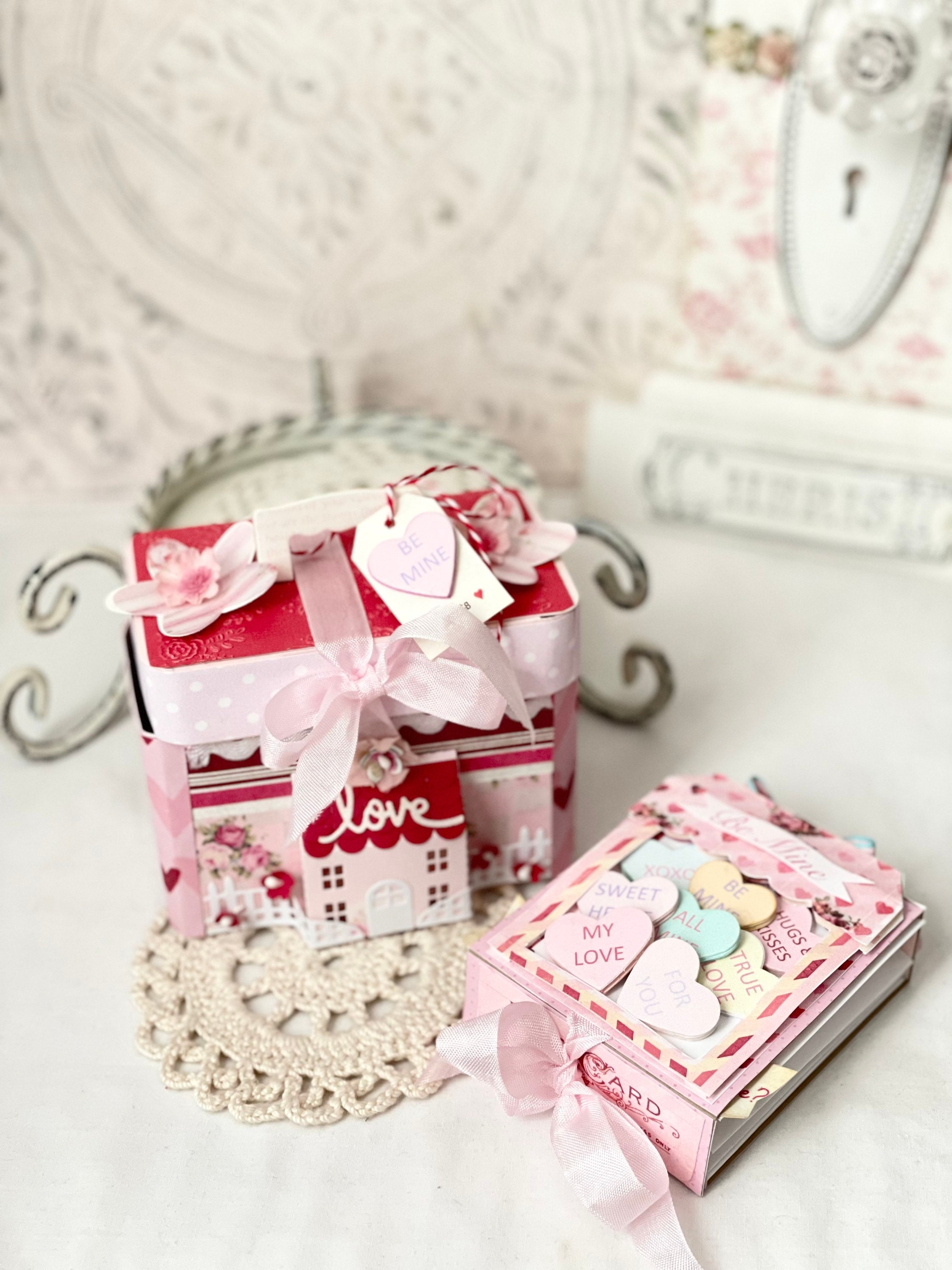 Scrapbook Mini Album With Tag and Box Set - VANLETINE Mini Album ...