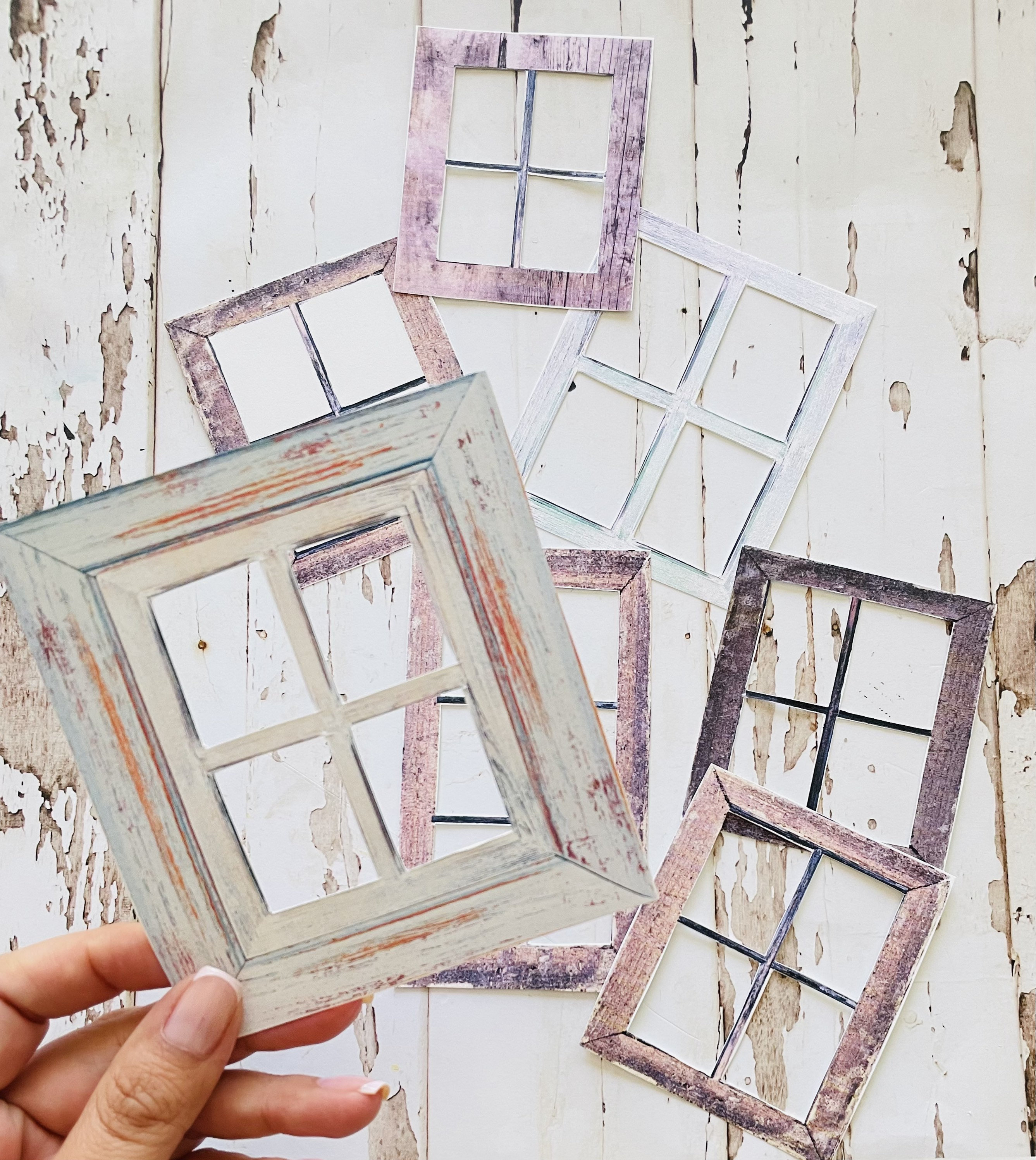 RUSTIC WINDOWS Collage Digital Images - Printable Download File Digital ...