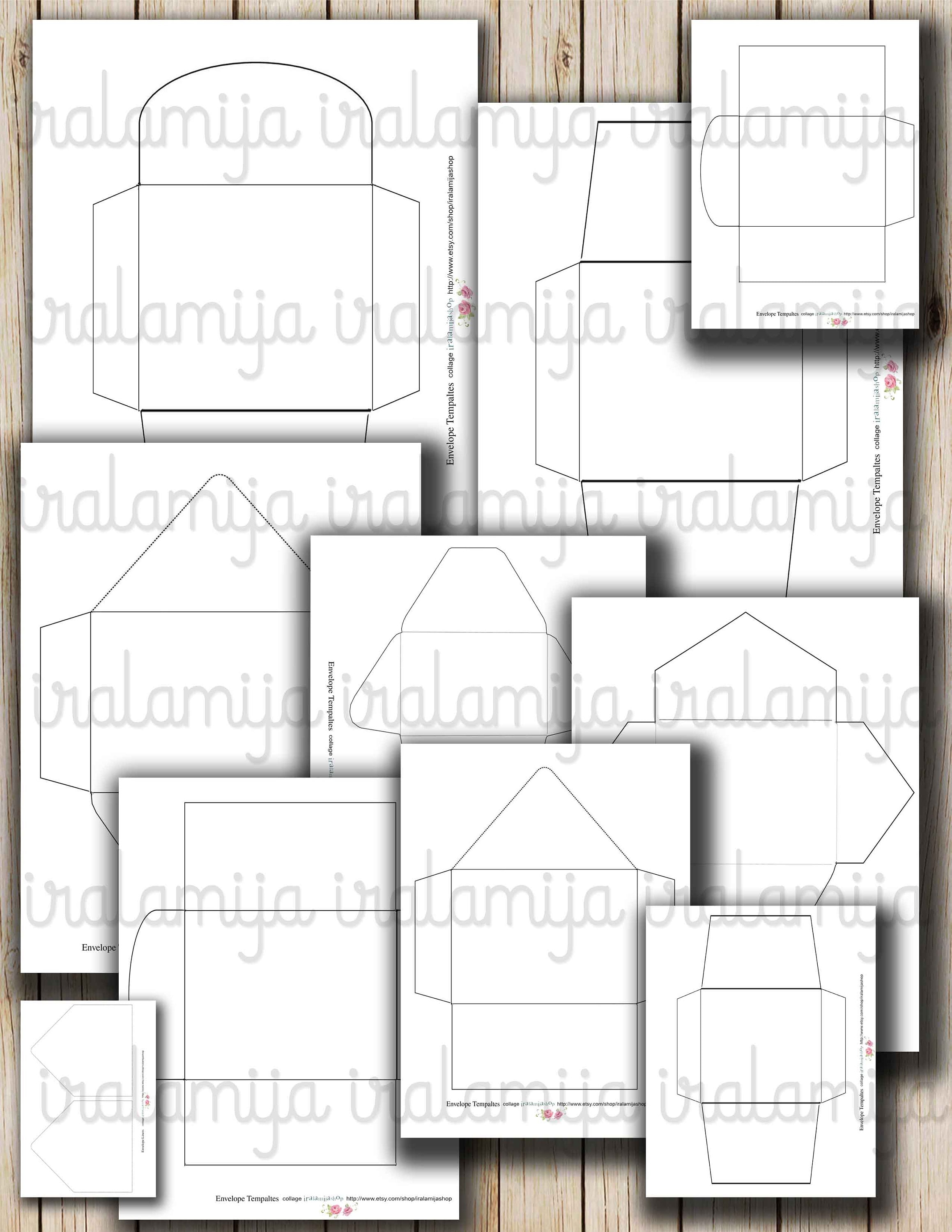 ENVELOPE TEMPLATES Printable Envelope Template Digital Images Junk ...