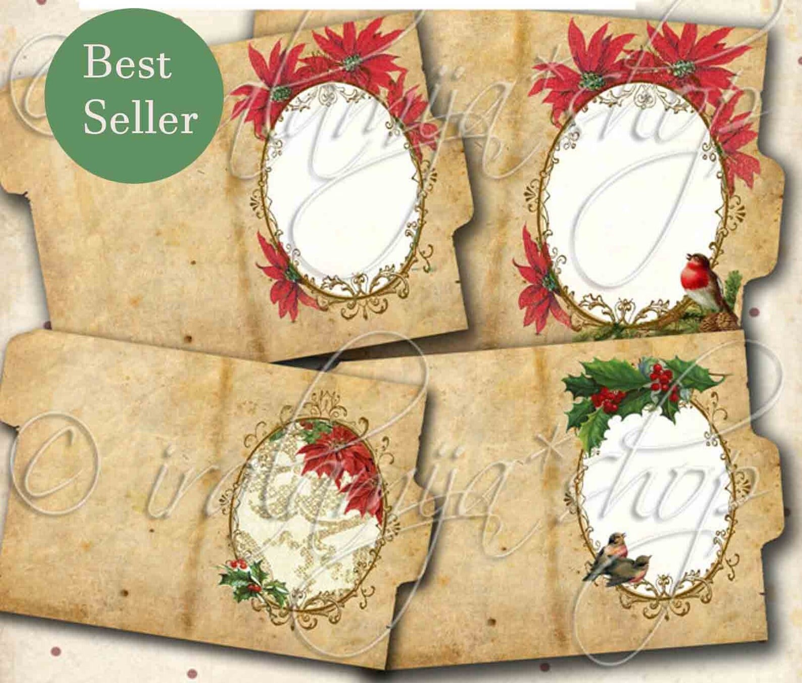 SANTA FILE Folders Printable Digital Images Printable - Etsy
