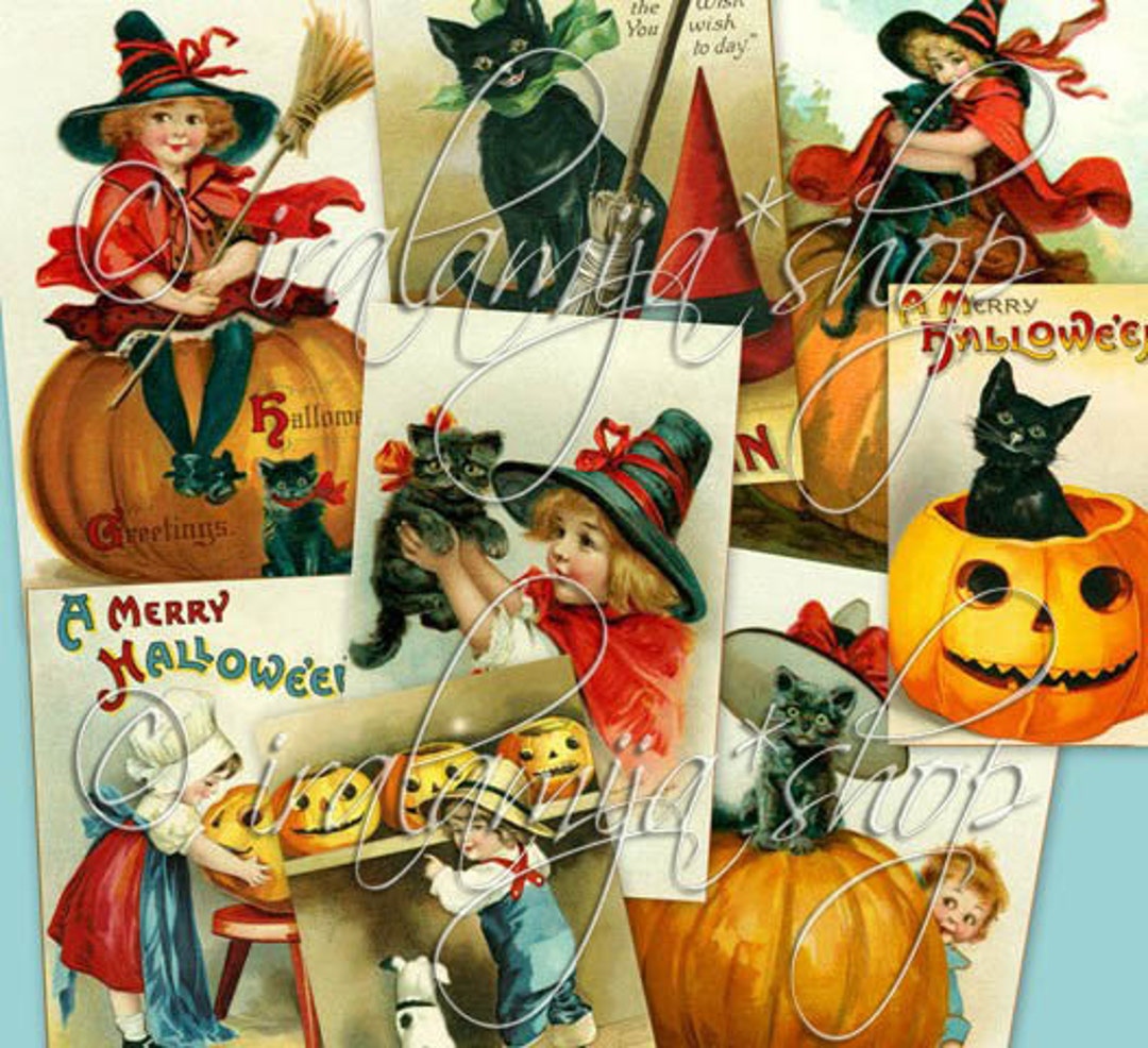 SPOOKY - Collage Digital Images -printable Download File- - Etsy