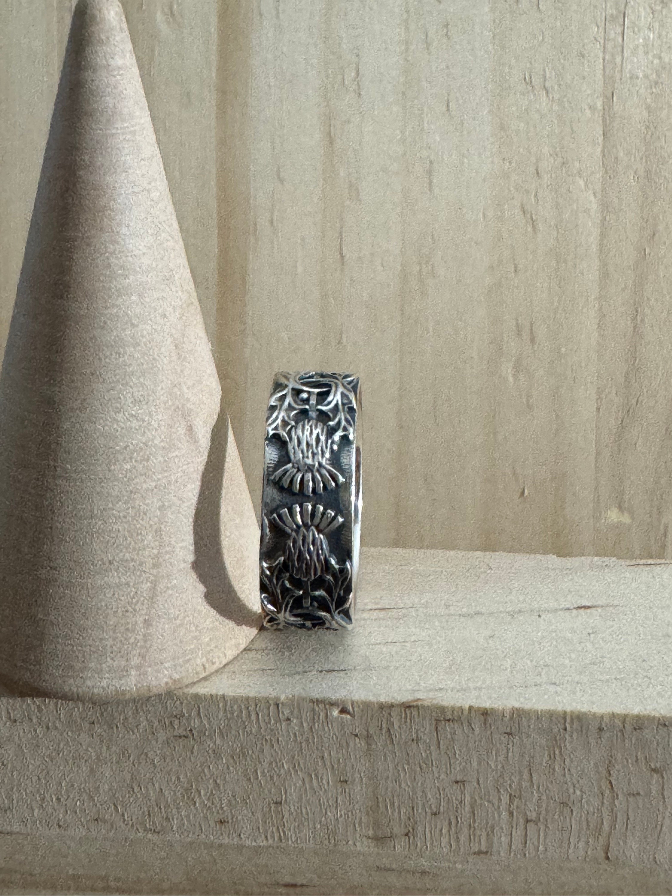 Scottish Thistle Design | Wedding Ring | Scottish Flower Ring | Celtic ...