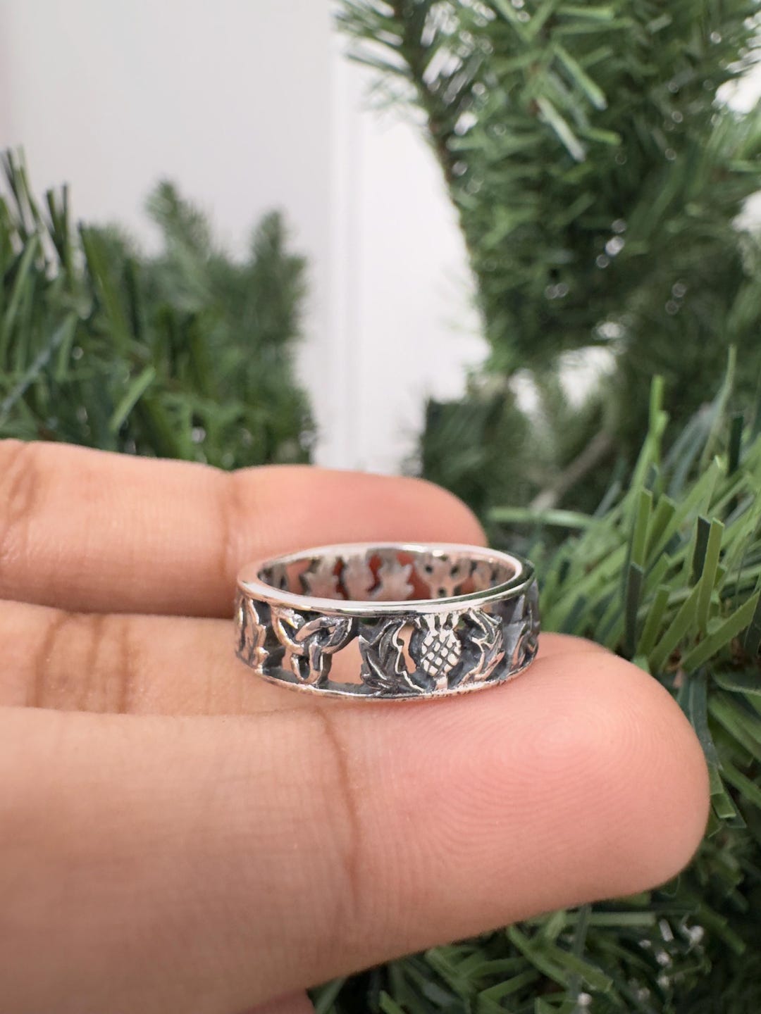 Trinity & Thistle Design Ring | Celtic and Scottish Design Ring ...