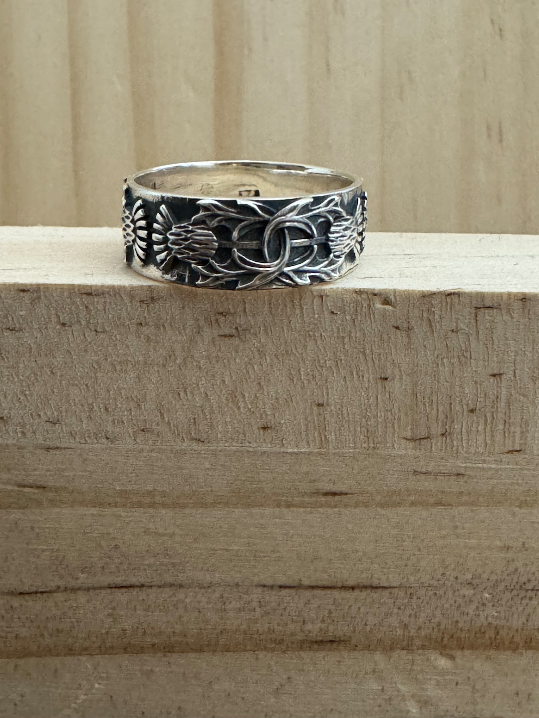 Scottish Thistle Design | Scottish Flower Ring | Celtic Ring | Sterling ...