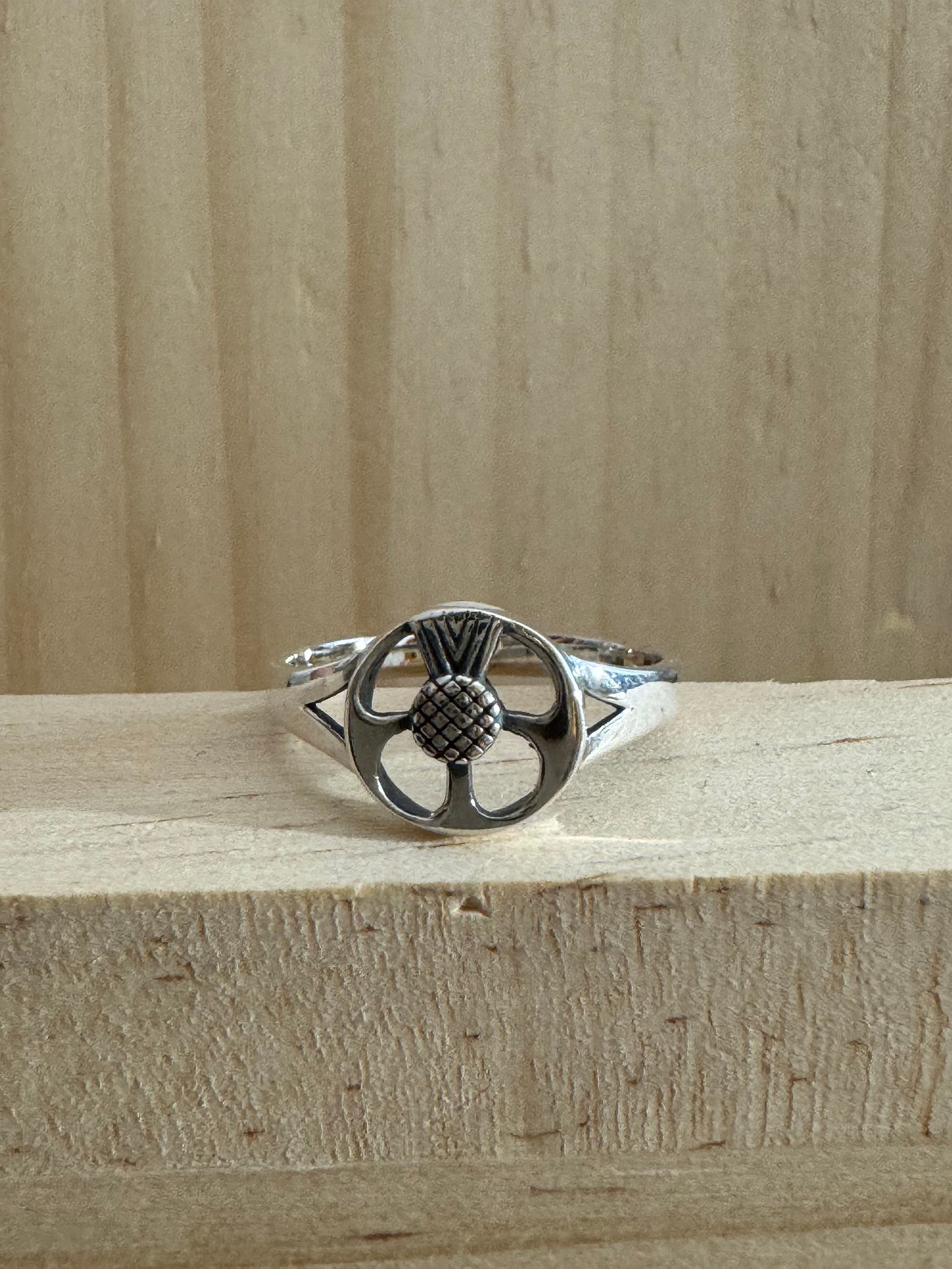 Scottish Thistle Design | Scottish Flower Ring | Celtic Ring | Sterling ...