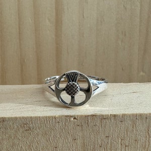 Scottish Thistle Design | Scottish Flower Ring | Celtic Ring | Sterling ...