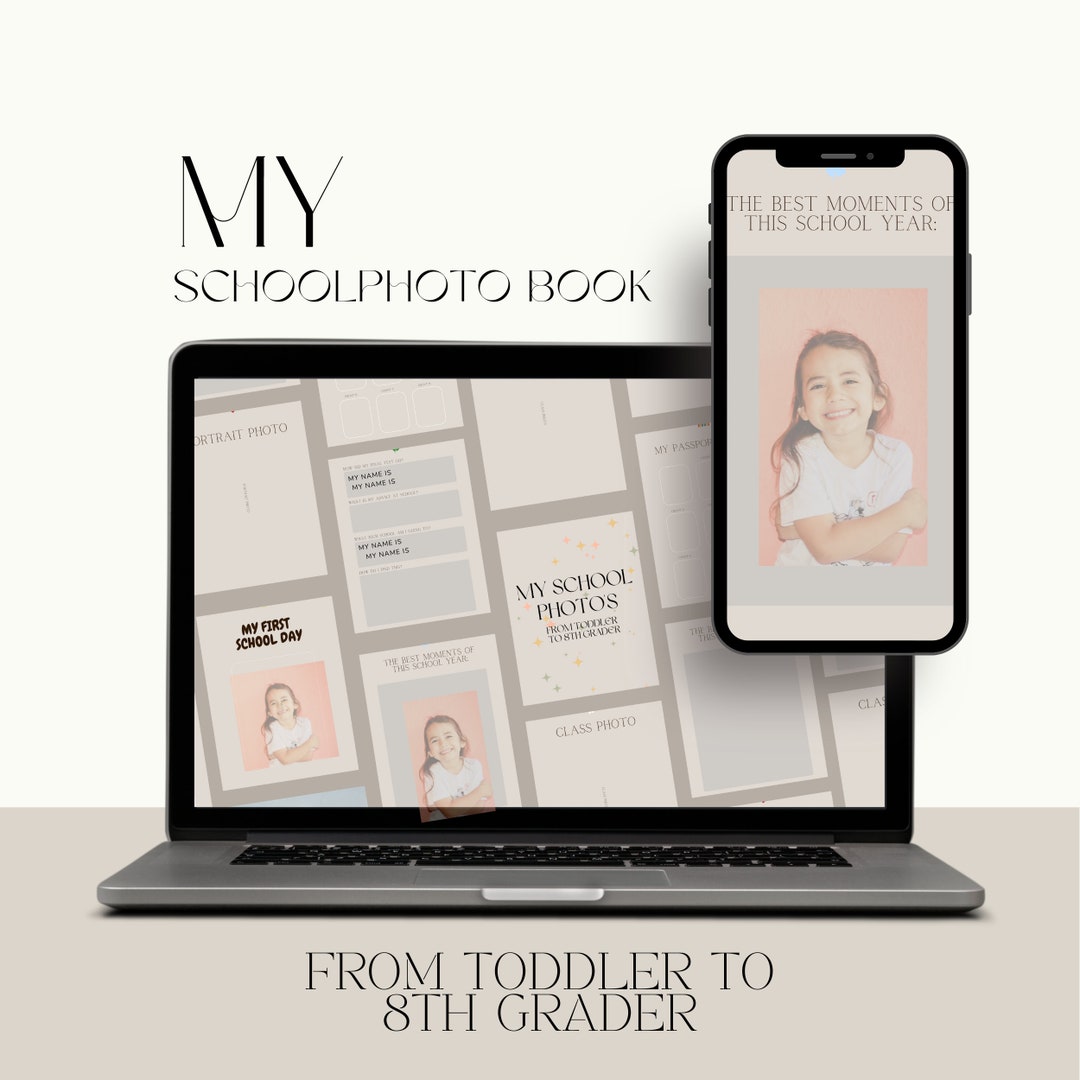 My Schoolphoto Book - Printable - Digital Ebook - School Memories ...