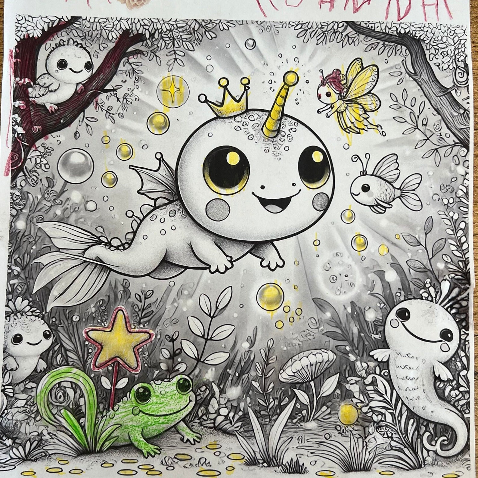 Quappi the Tadpole- Adorable Coloring Pages of a Sporty Tadpole - Etsy
