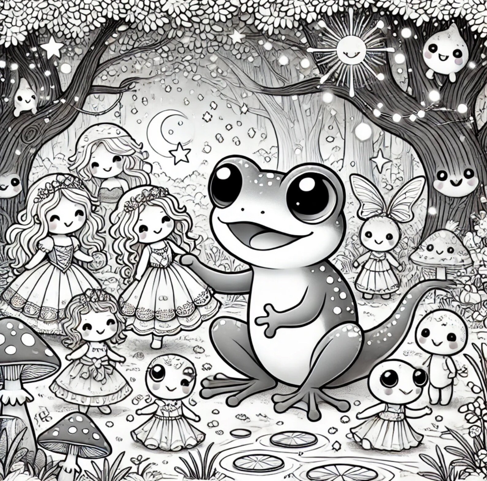 Quappi the Tadpole- Adorable Coloring Pages of a Sporty Tadpole - Etsy