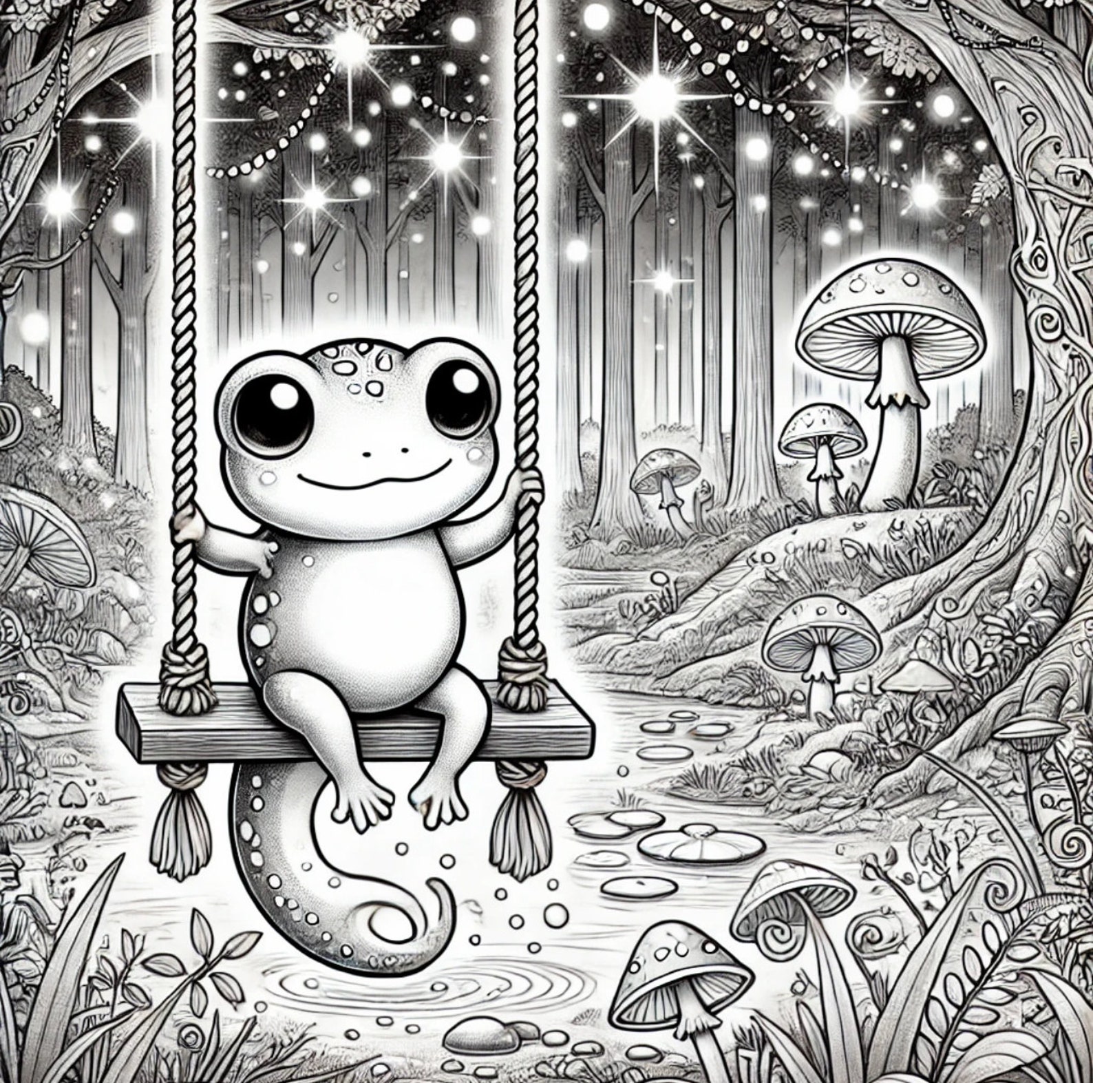 Quappi the Tadpole- Adorable Coloring Pages of a Sporty Tadpole - Etsy