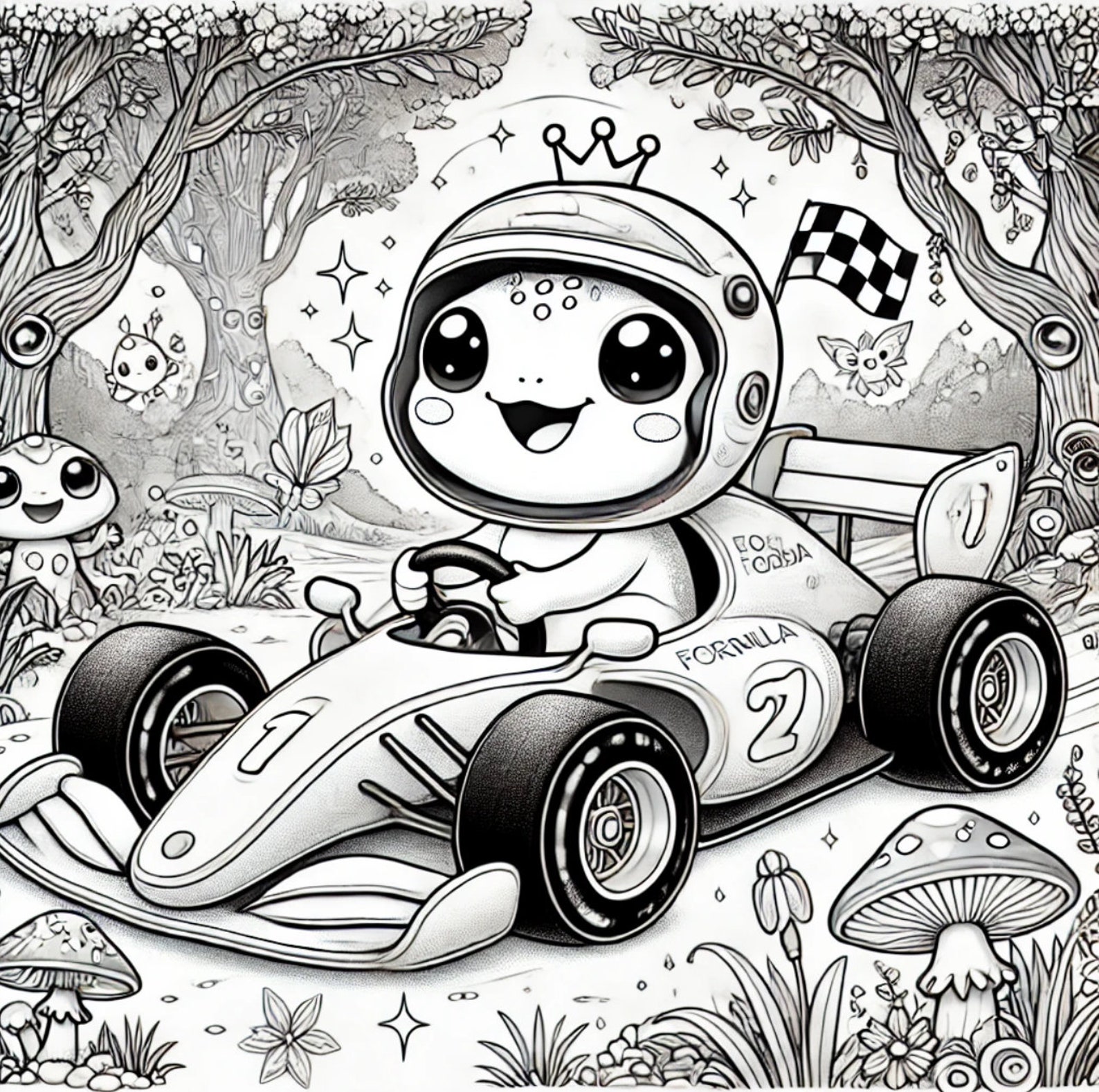 Quappi the Tadpole- Adorable Coloring Pages of a Sporty Tadpole - Etsy