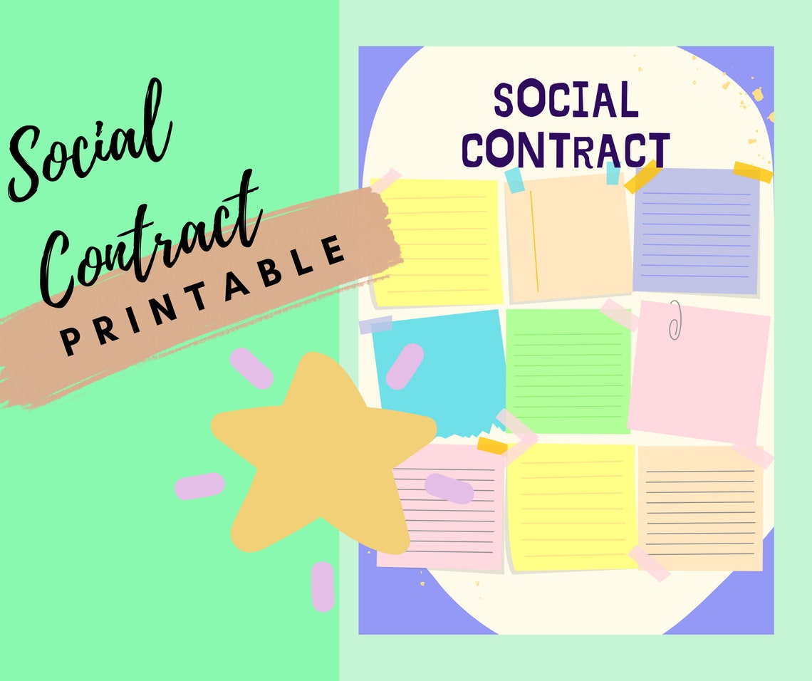 Classroom Social Contract / Printable Poster - Etsy