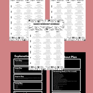 Dance Workout Schedule - Etsy