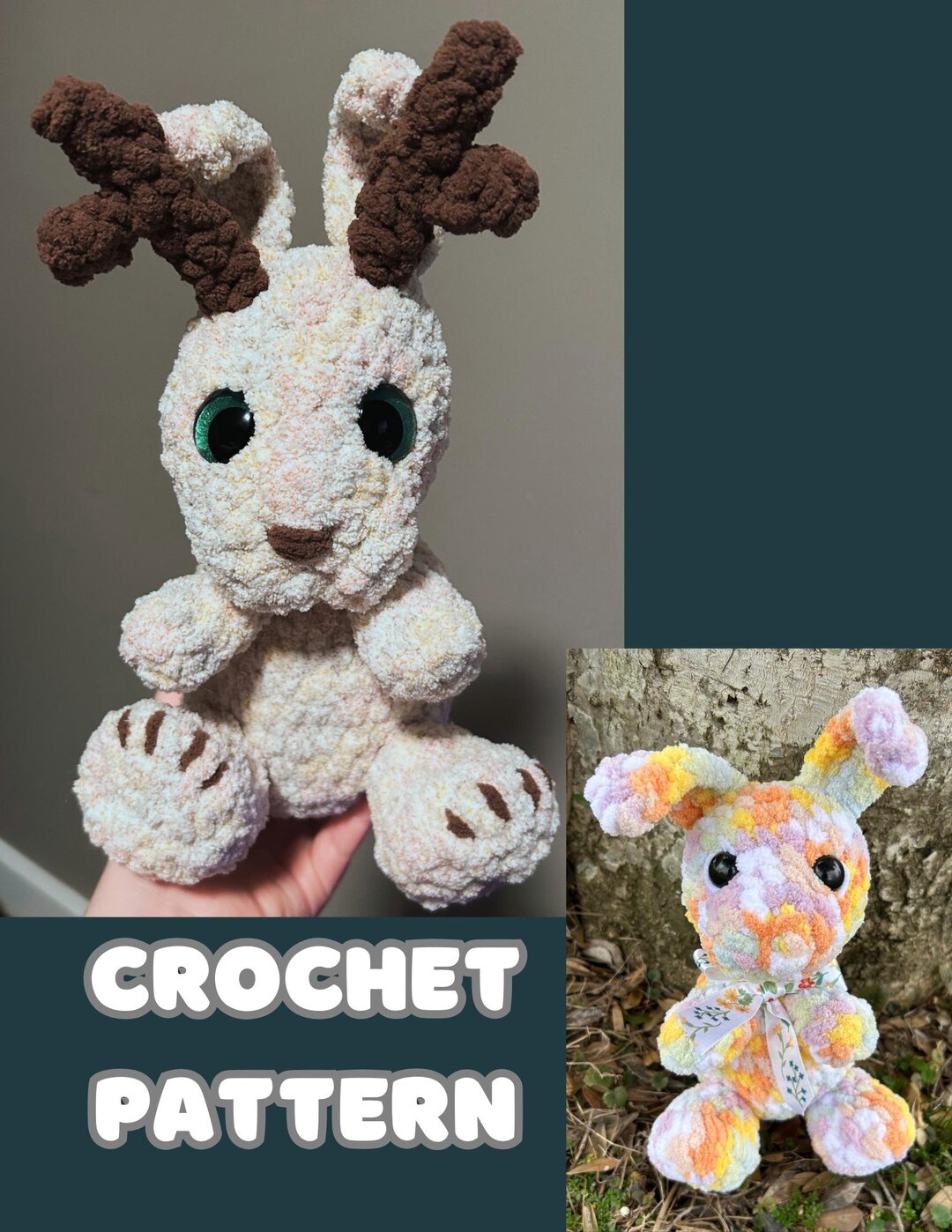 Jackalope Cryptid Crochet Pattern- Advanced Beginner/intermediate ...
