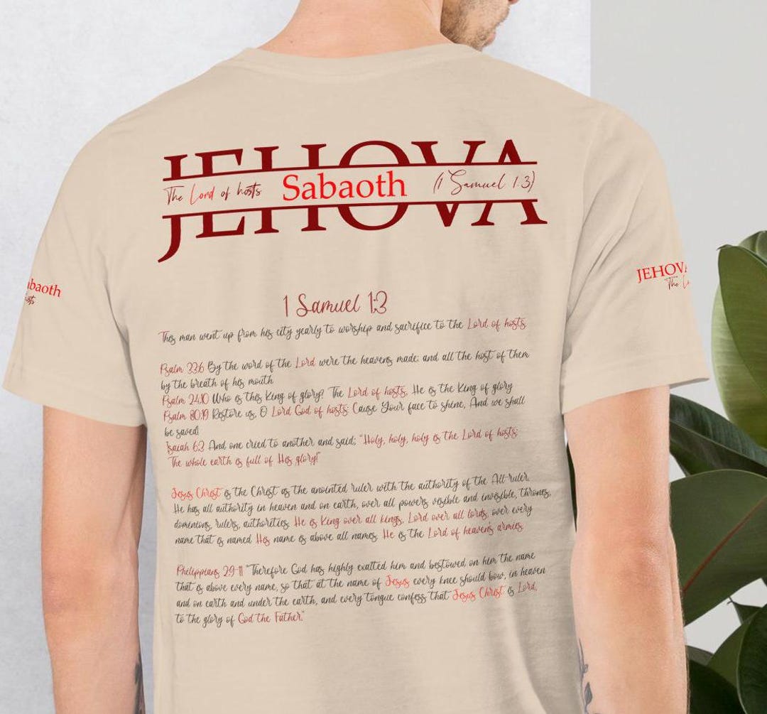 Jehovah Sabaoth Shirt – 'the Lord of Hosts' | 1 Samuel 1:3 Christian Apparel, 1samuel1-3 ...