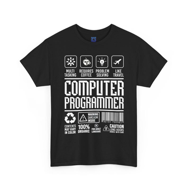 Funny Computer Programmer Tech Icons Coding Labels T-shirt - Etsy