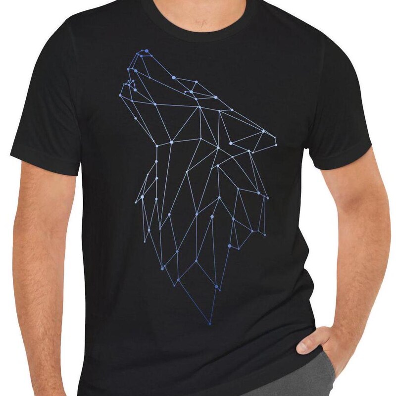 Galaxy Wolf Tshirt - Etsy