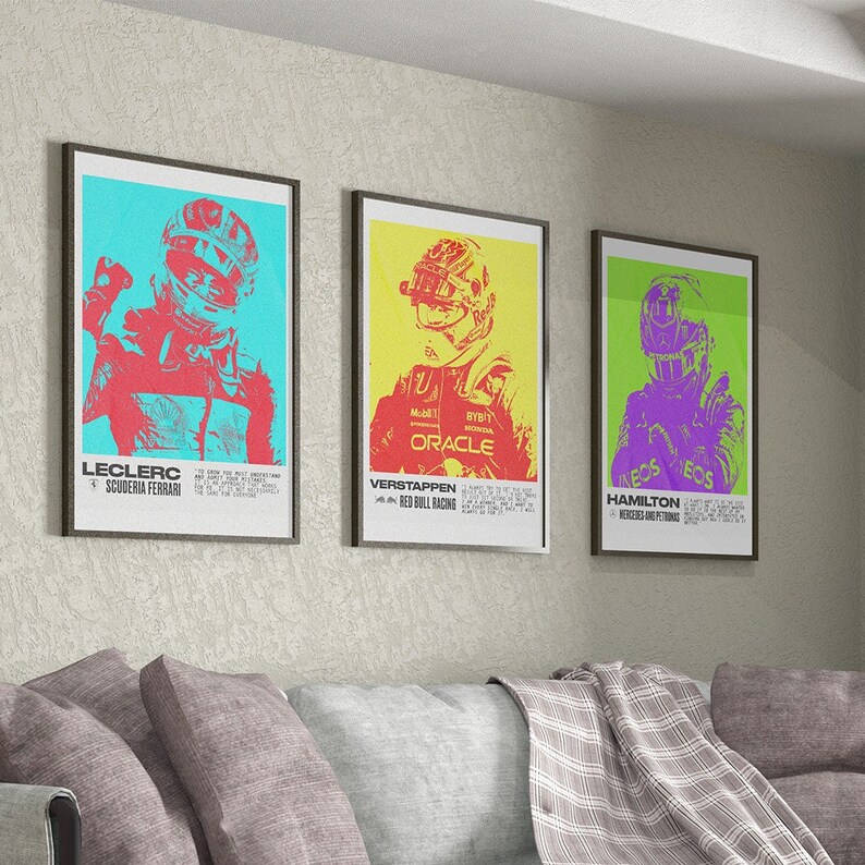 Printable F1 Driver Posters, F1 Wall Art, Poster Digital Download Gift ...