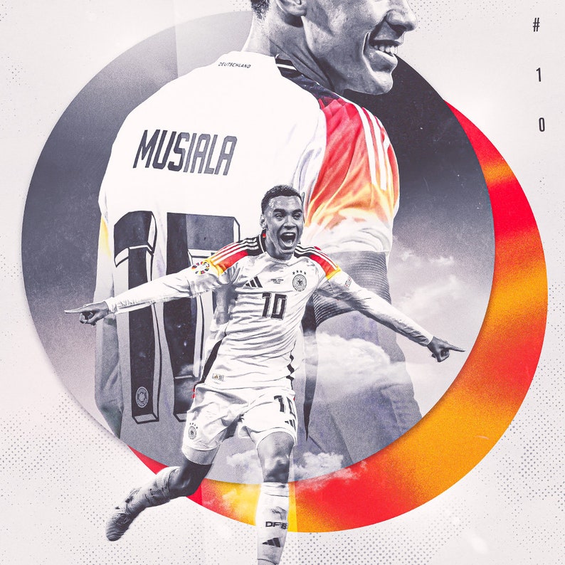 Jamal Musiala, Digital Poster, Football, Euro 2024, Soccer Poster - Etsy