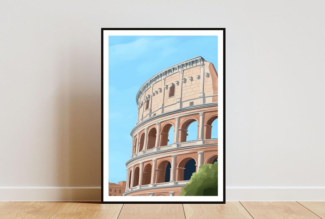 Roman Colosseum Poster, Roman Colosseum Print, Italy Wall Art, Travel ...