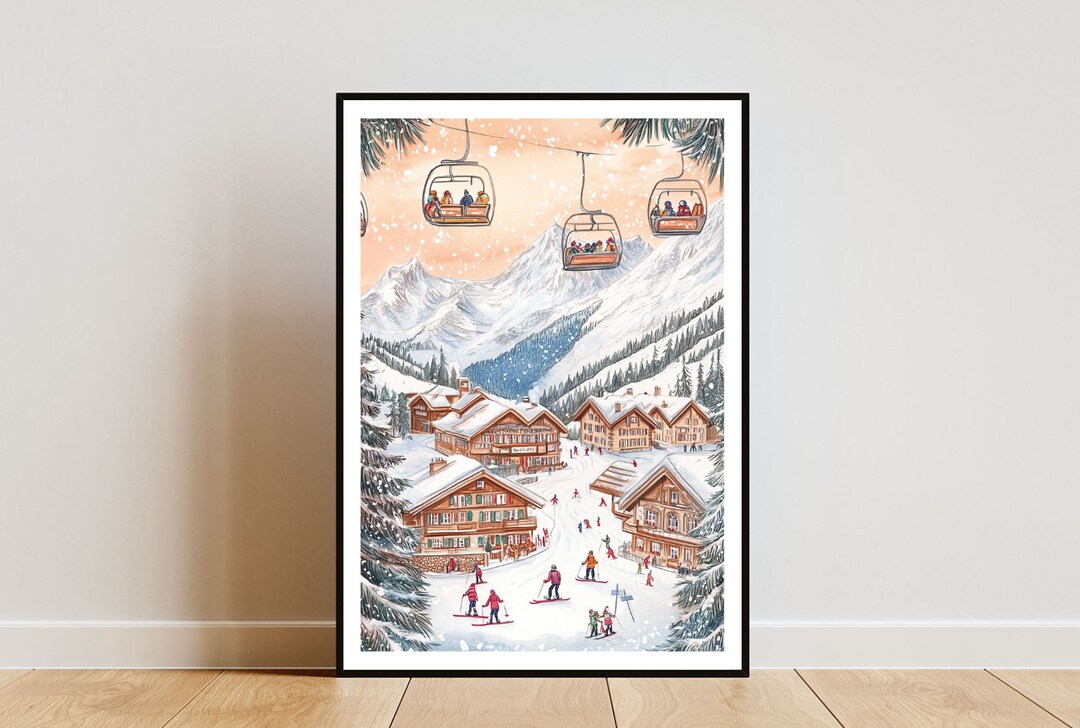 Switzerland Poster, St Moritz Print, Switzerland Wall Art, Travel ...