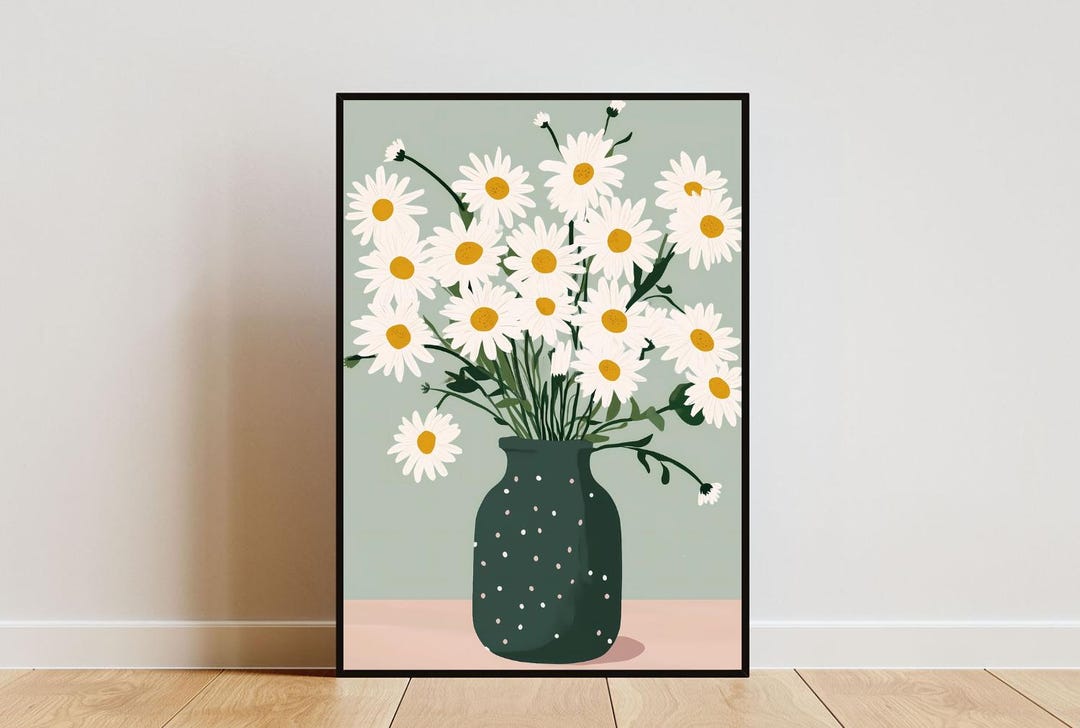 Daisy Poster, Daisy Print, Botanical Print, Flower Print, Flower Poster ...